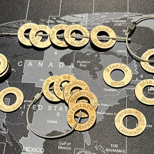 Personalized Travel Token Keychain Backpack Tag Country Visited ...