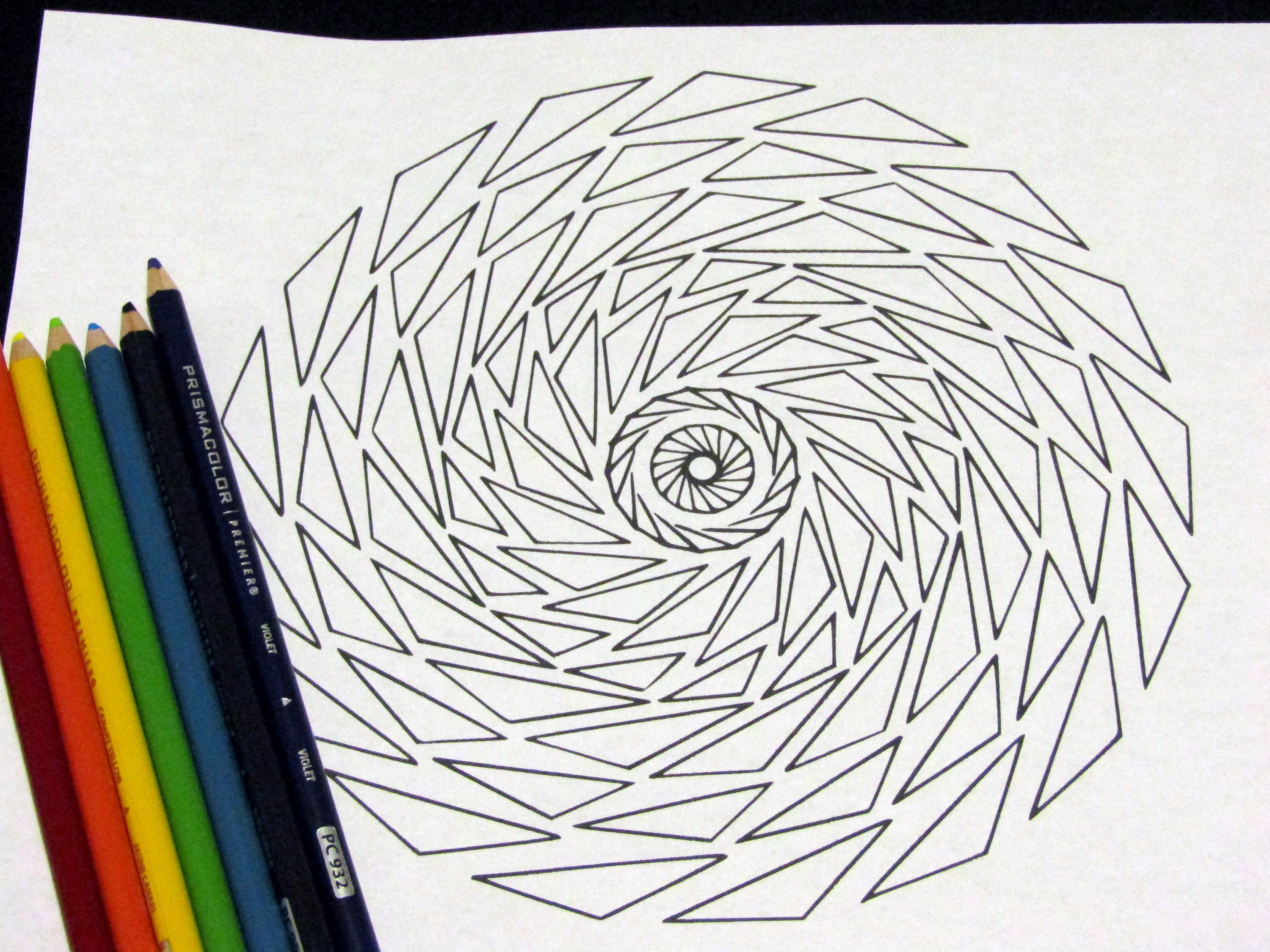 Printable Geometric Mandala Coloring Page PDF | Number 16 - Etsy