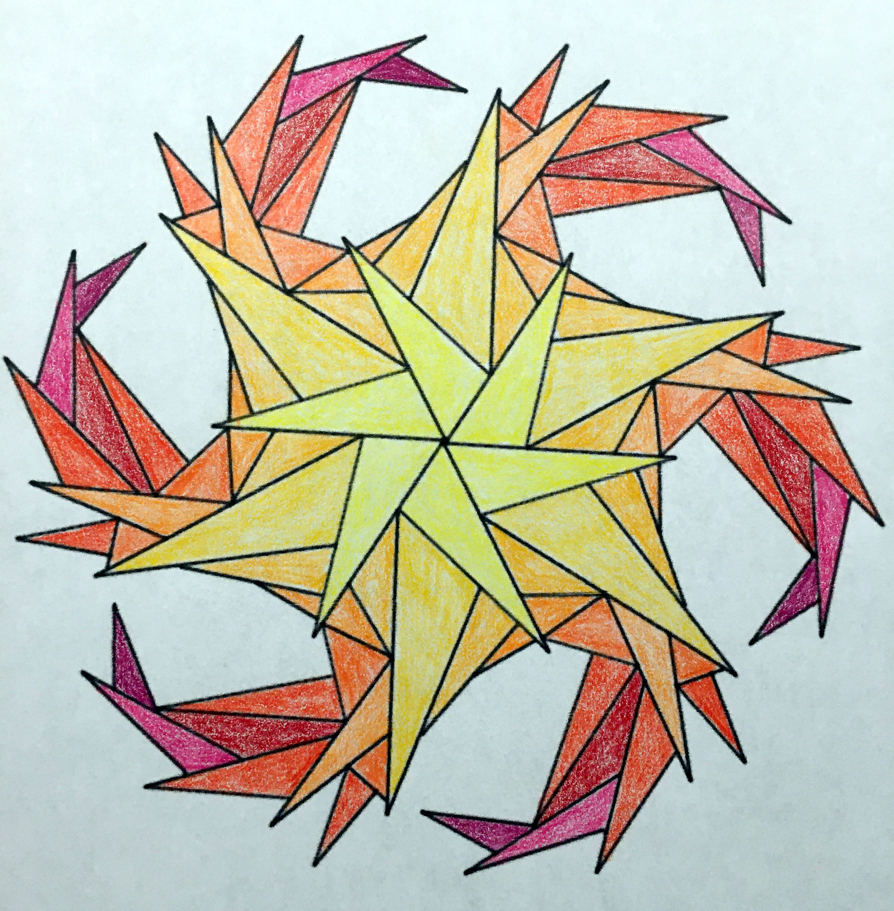 Printable Geometric Mandala Coloring Page PDF | Number 12 - Etsy