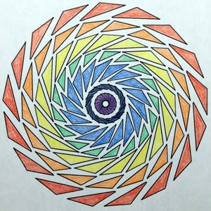 Printable Geometric Mandala Coloring Page PDF | Number 16 - Etsy