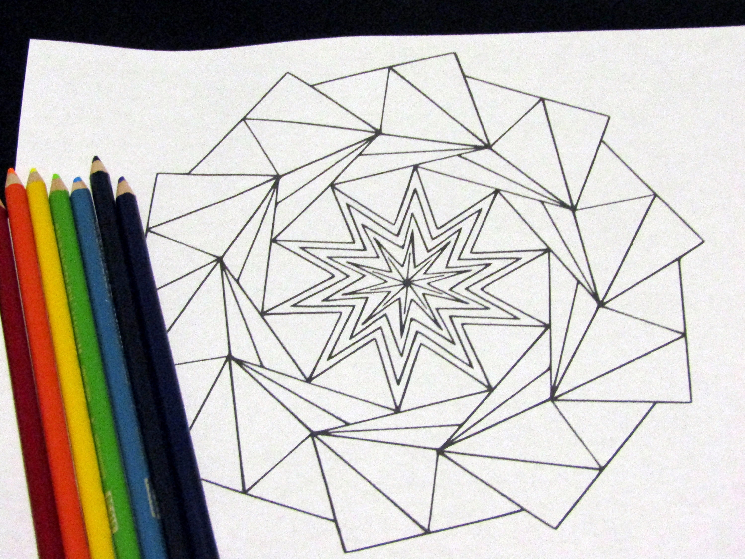 Printable Geometric Mandala Coloring Page PDF | Number 22 - Etsy