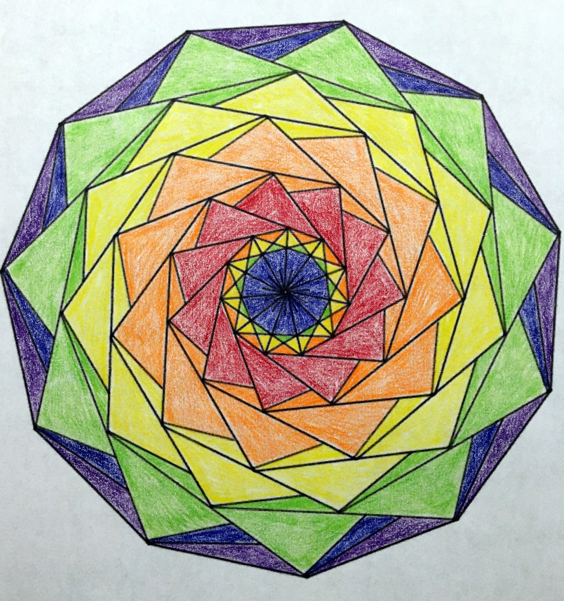 Printable Geometric Mandala Coloring Page PDF | Number 18 - Etsy