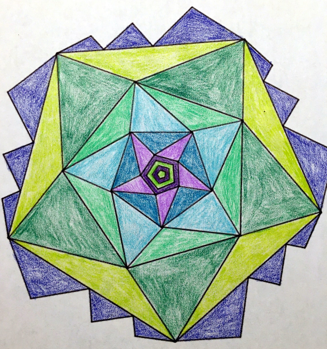 Printable Geometric Mandala Coloring Page PDF | Number 25 - Etsy