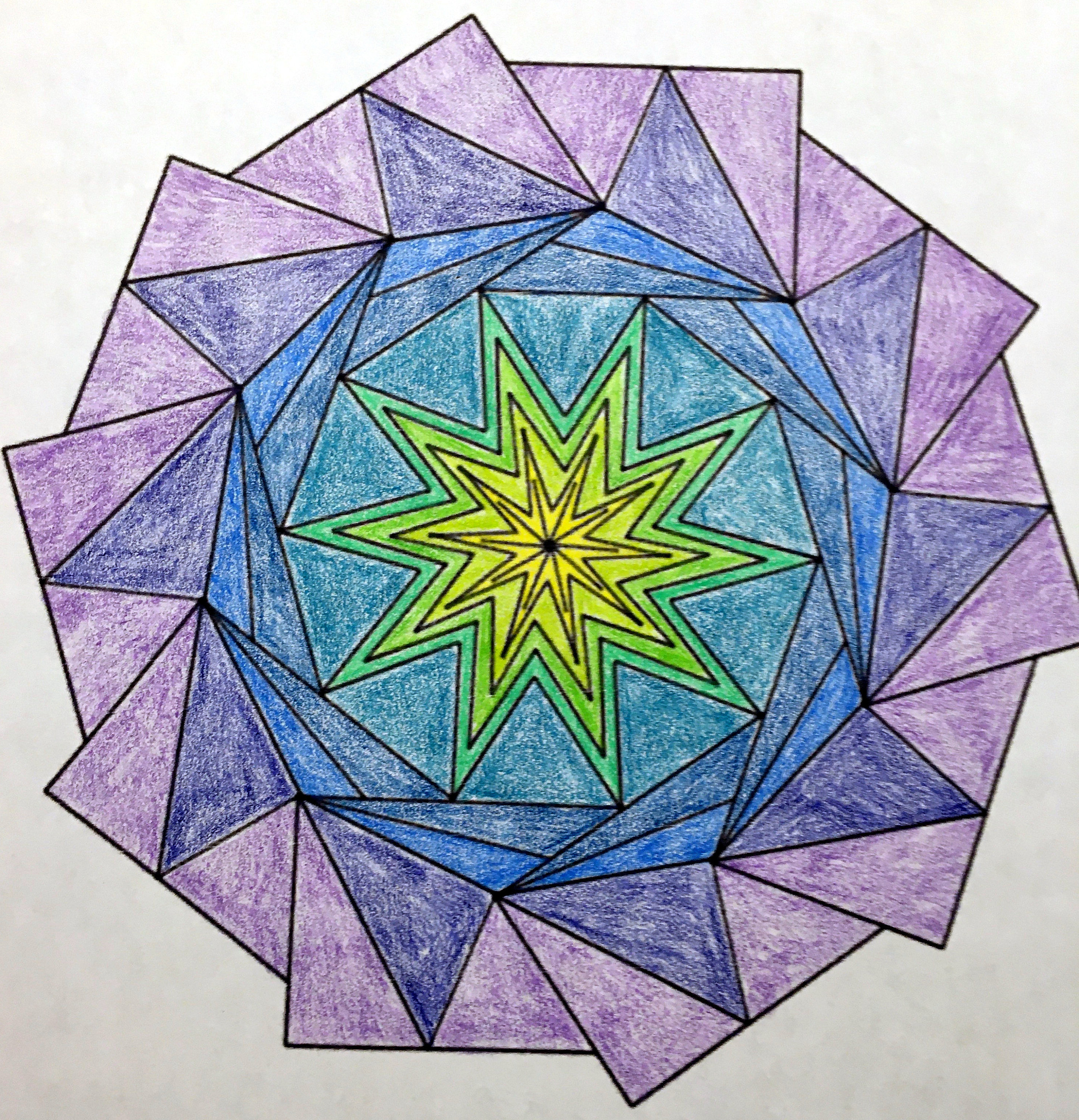 Printable Geometric Mandala Coloring Page PDF | Number 22 - Etsy