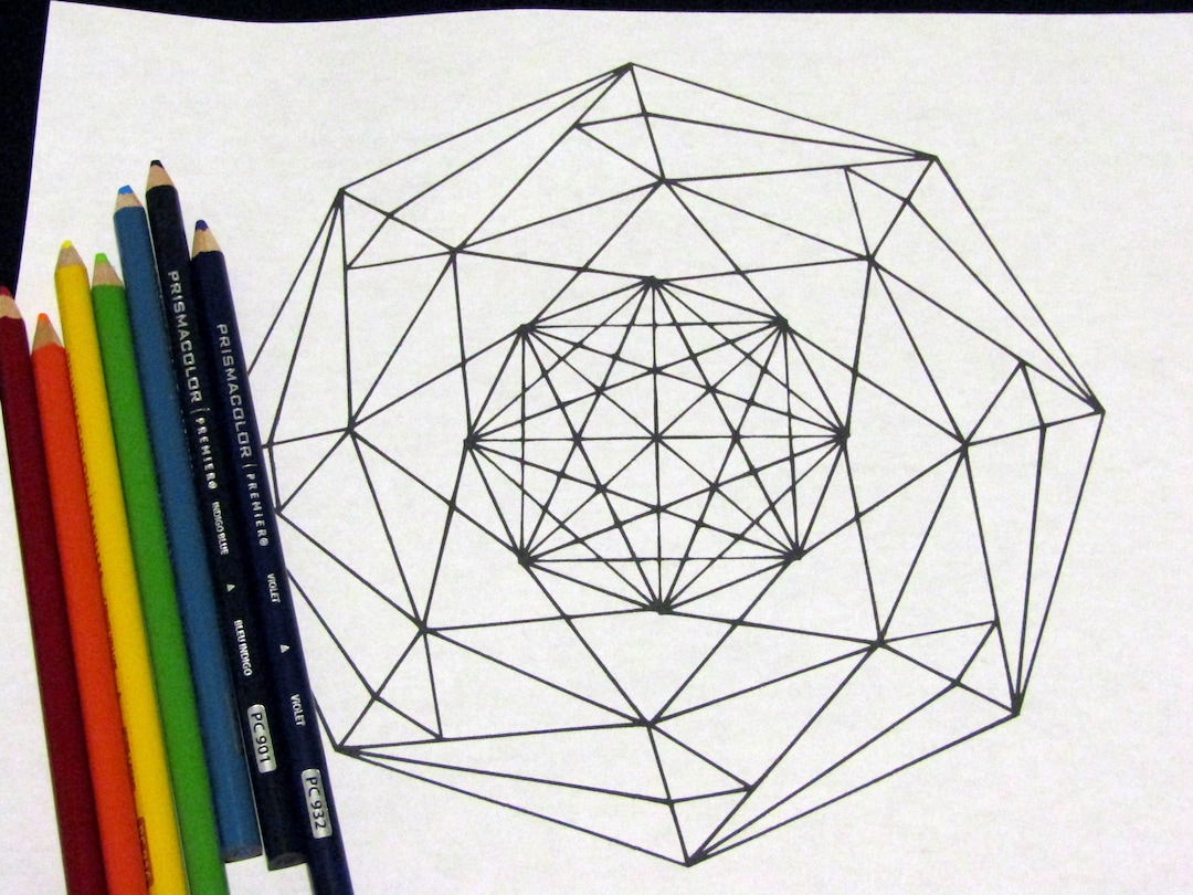 Printable Geometric Mandala Coloring Page PDF | Number 29 - Etsy