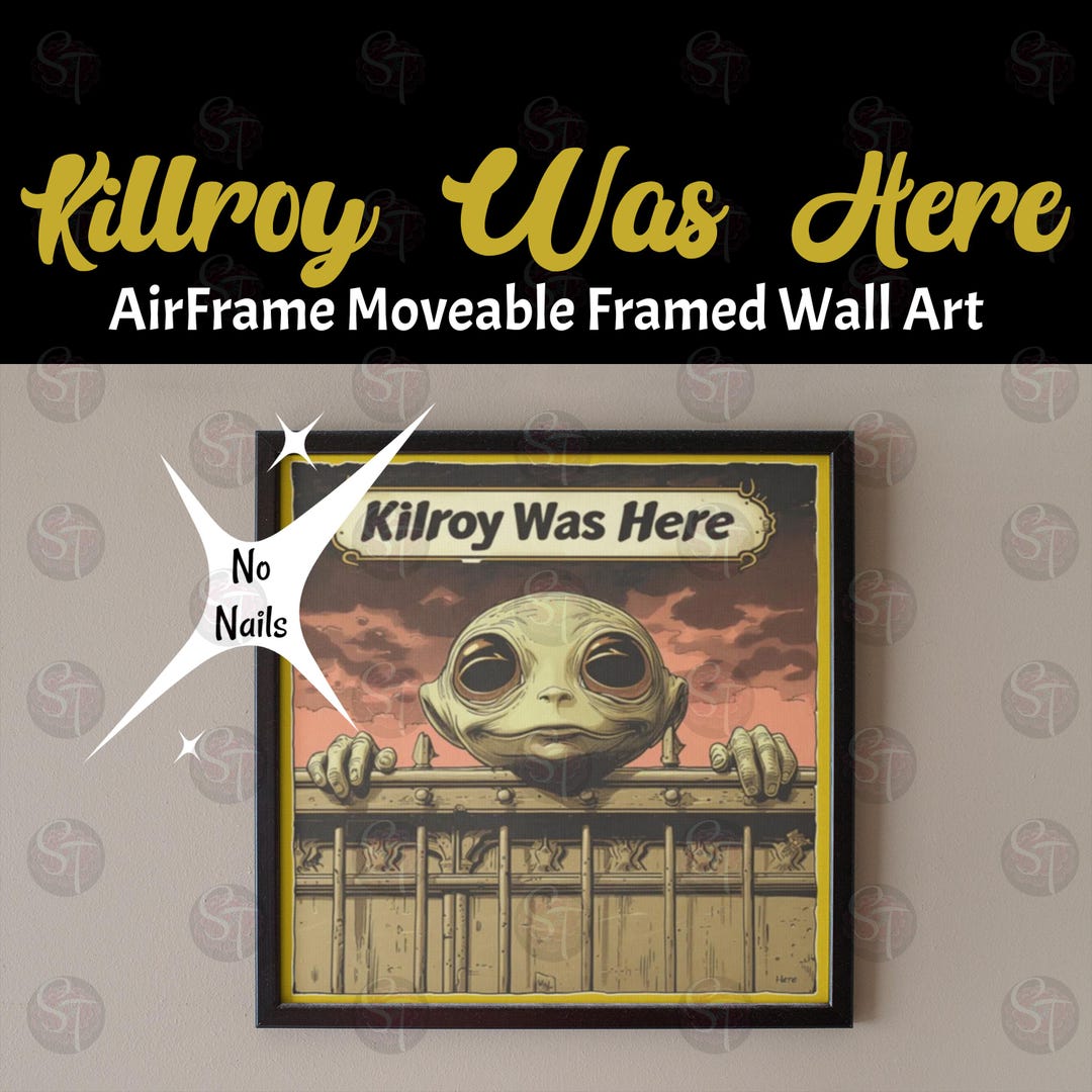 Kilroy Was Here 21st Century Cute Alien Airframe Photo Tile Moveable ...