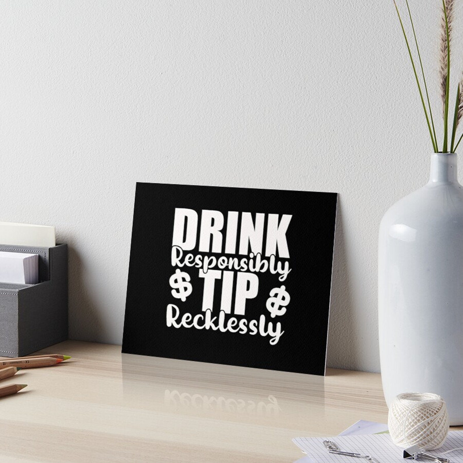 Drink Responsibly Tip Recklessly - Instant Download SVG Cut File for ...