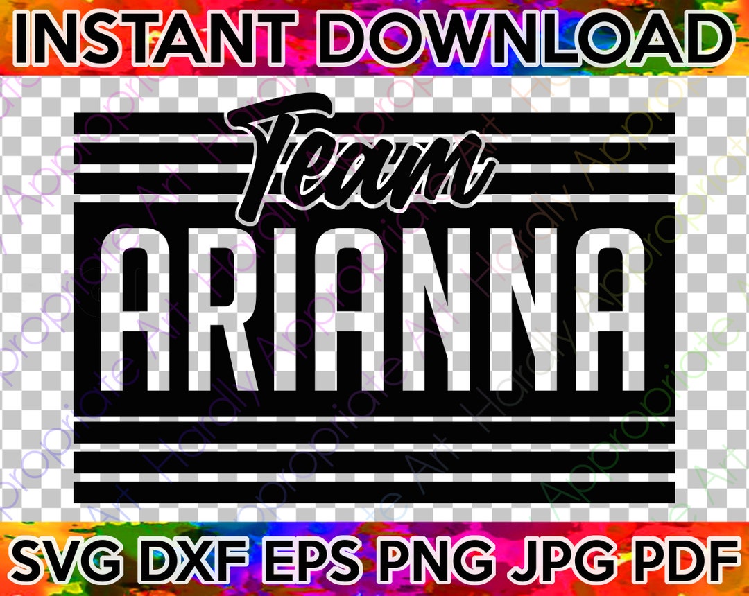 Team ARIANNA SVG VPR Svg Cut File for Cricut, Make Tshirts, Decals ...