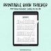Book Tracker PDF in A4, A5, Letter, and B6 Size. Track the Books You've ...
