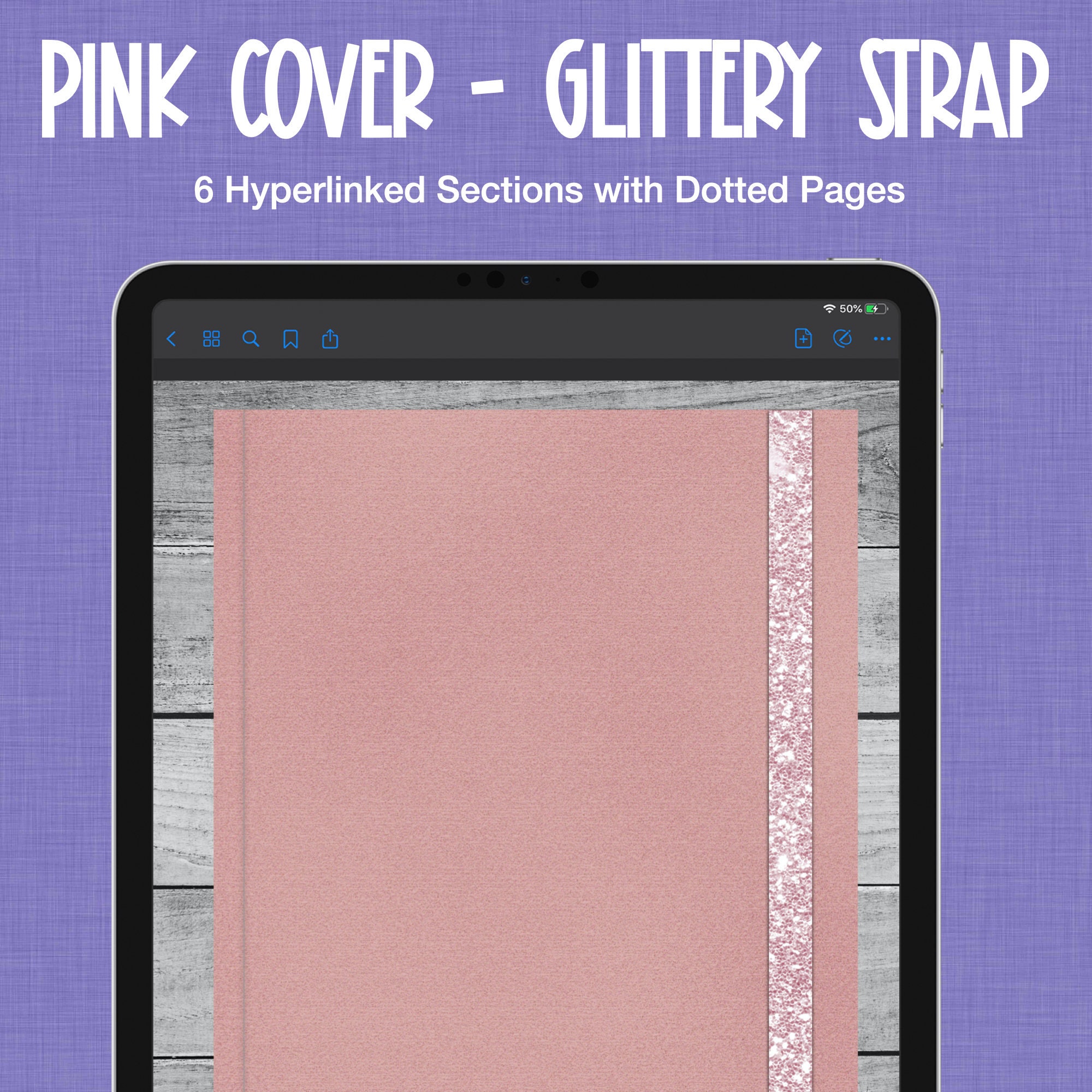 Digital Notebook, Pink Digital Notebook Cover, Goodnotes Notebook, 6 ...