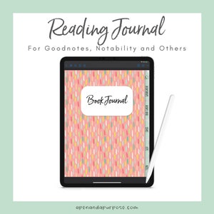 Digital Reading Journal, Digital Book Journal Goodnotes, Ipad, Reading ...