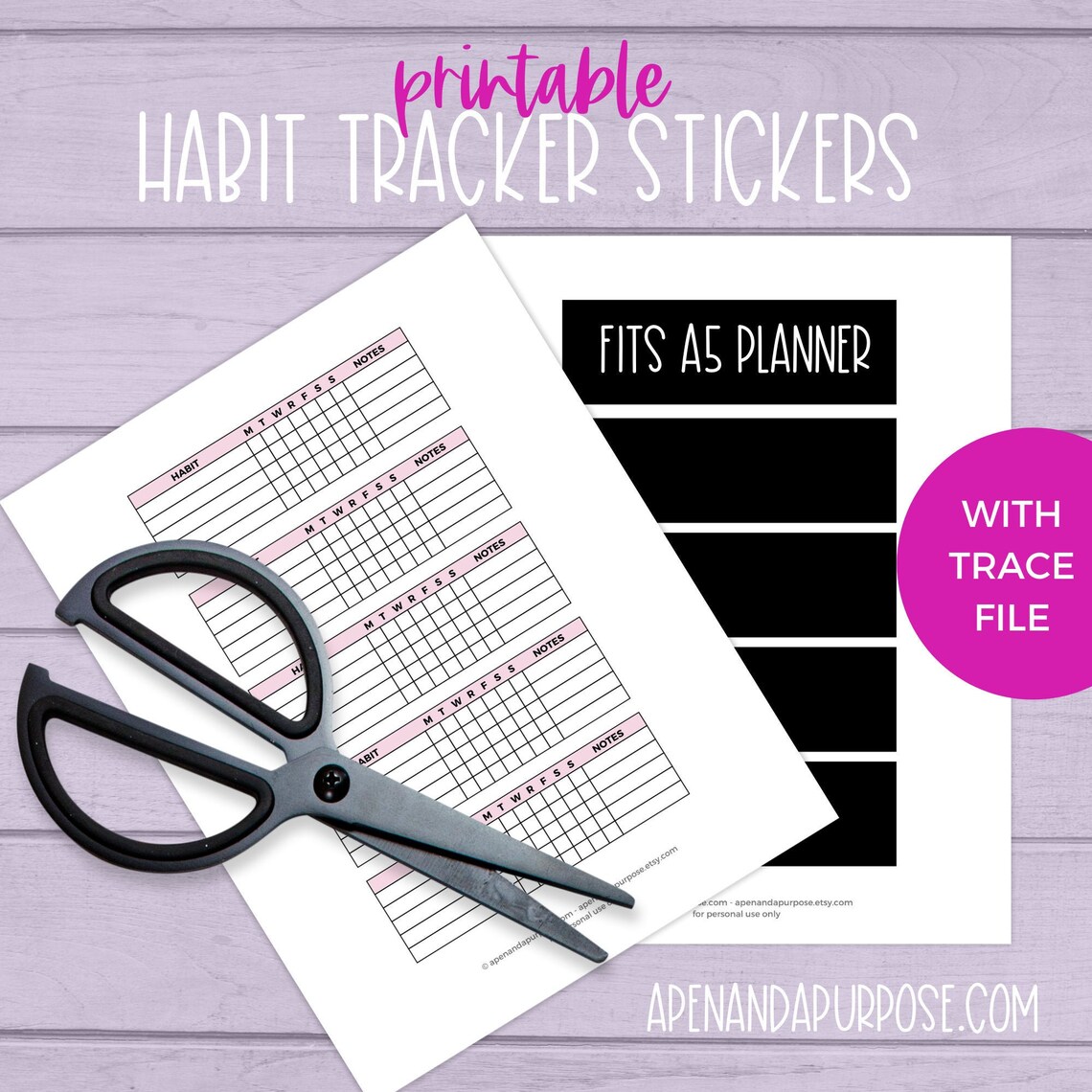 Habit Tracker Stickers, Printable Stickers, Habit Planner, Weekly Habit ...