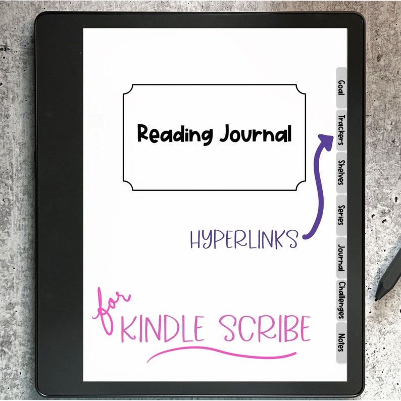 Kindle Scribe Reading Journal Digital Planner Book Journal for Kindle ...