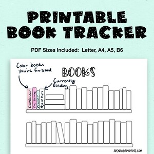 Book Tracker PDF in A4, A5, Letter, and B6 Size. Track the Books You've ...