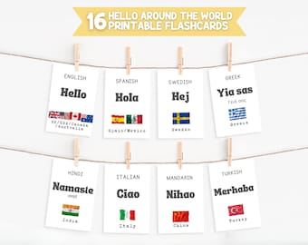 Hello Around the World Flashcards Multicultural Language Resources ...