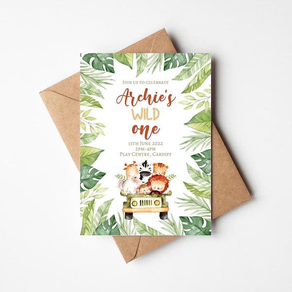 Wild One Birthday Invitation - Etsy UK