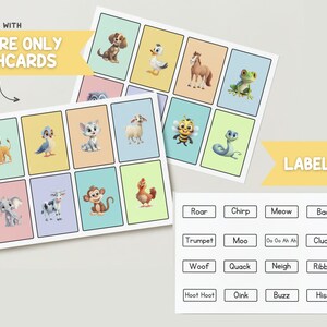 Animal Sounds Flashcards | Educational Flash Cards | Children's ...