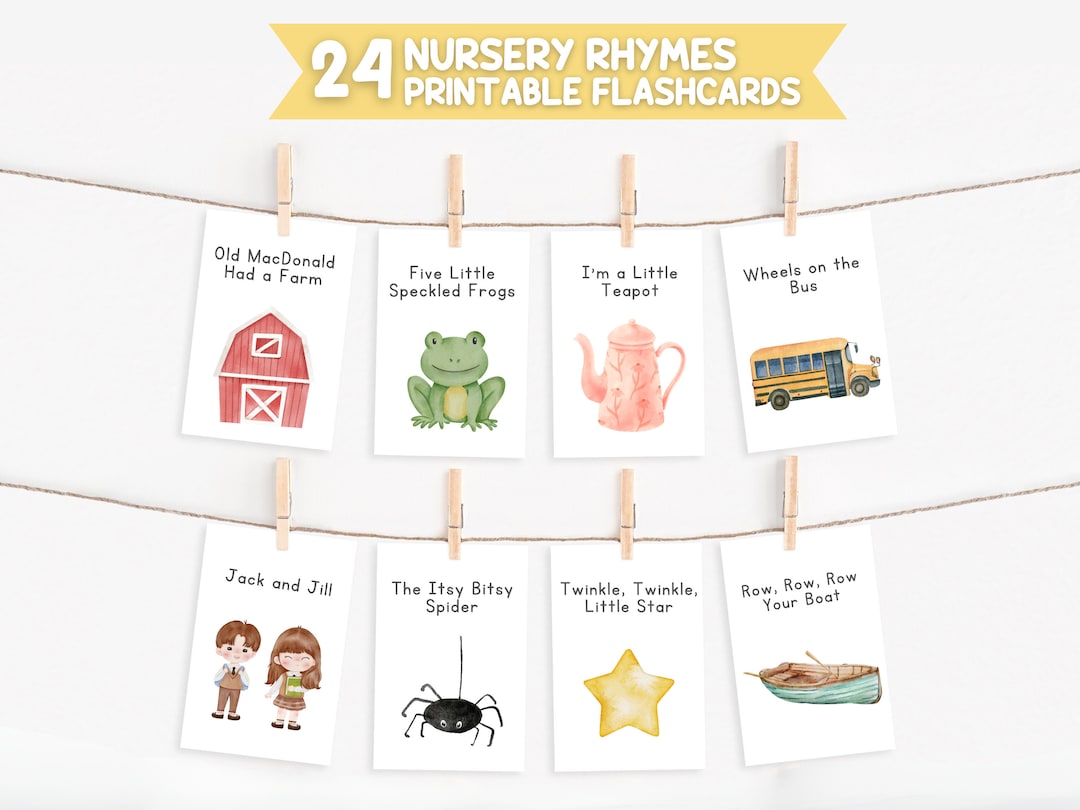 Nursery Rhymes Flashcards | Educational Flash Cards | Children's ...