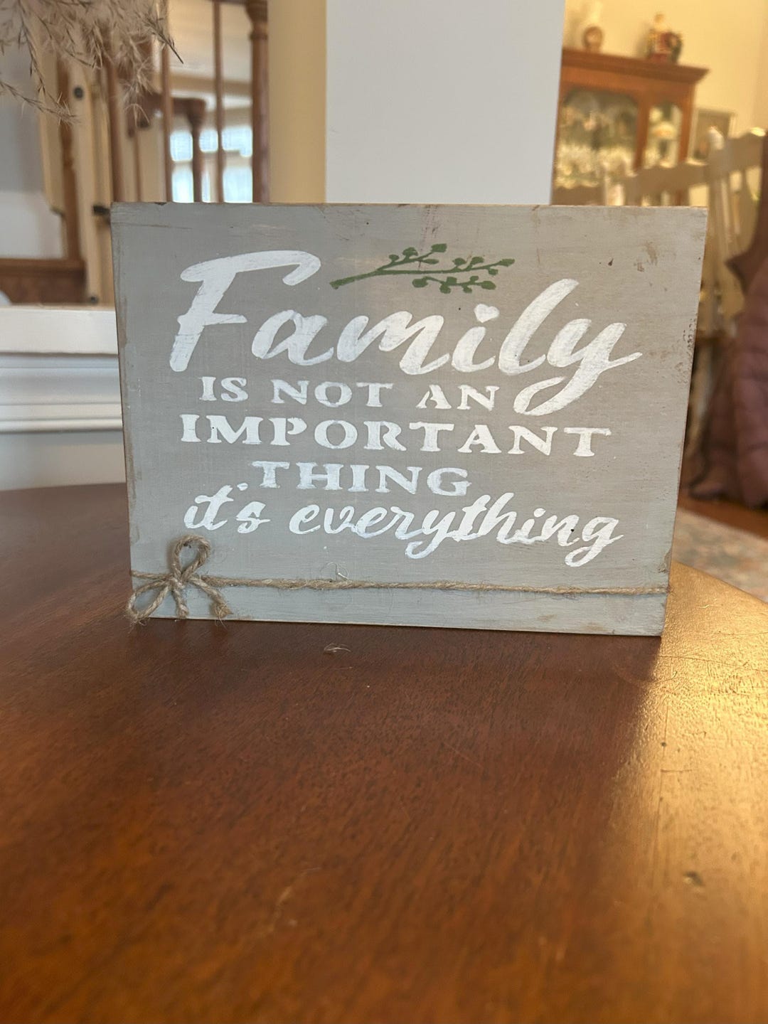 Family is Everything | Shelf Decor | Table Centerpiece | Wood Sign ...