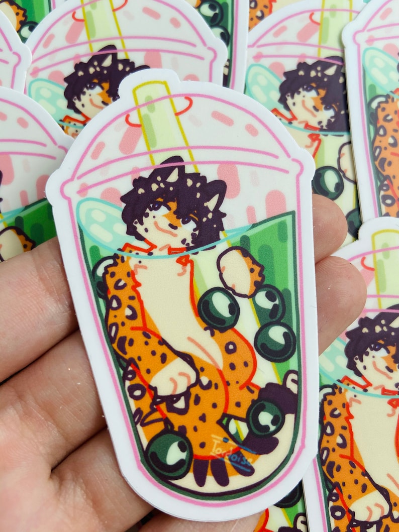 BOBA CATS Vinyl Waterproof 3 Sticker Set 2 Stickers Furry | Etsy