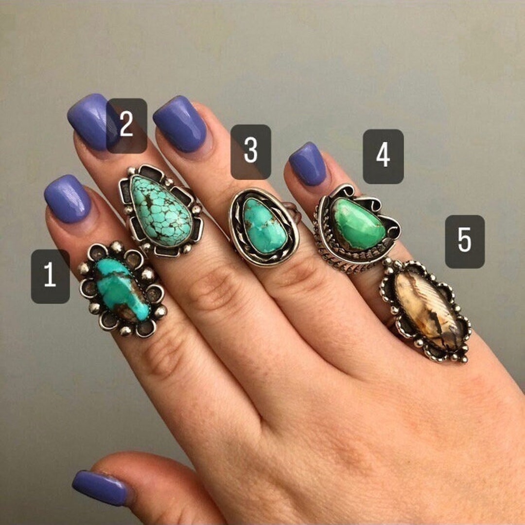 Gemstone Rings | Sterling Silver Rings | Stone Ring | Turquoise ...