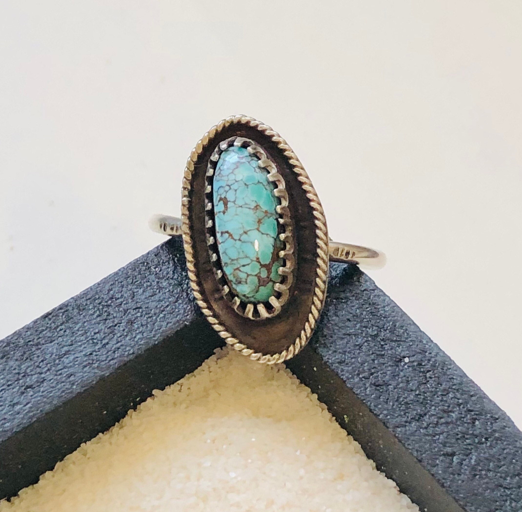 Spider turquoise ring sterling silver gem ring stone ring | Etsy