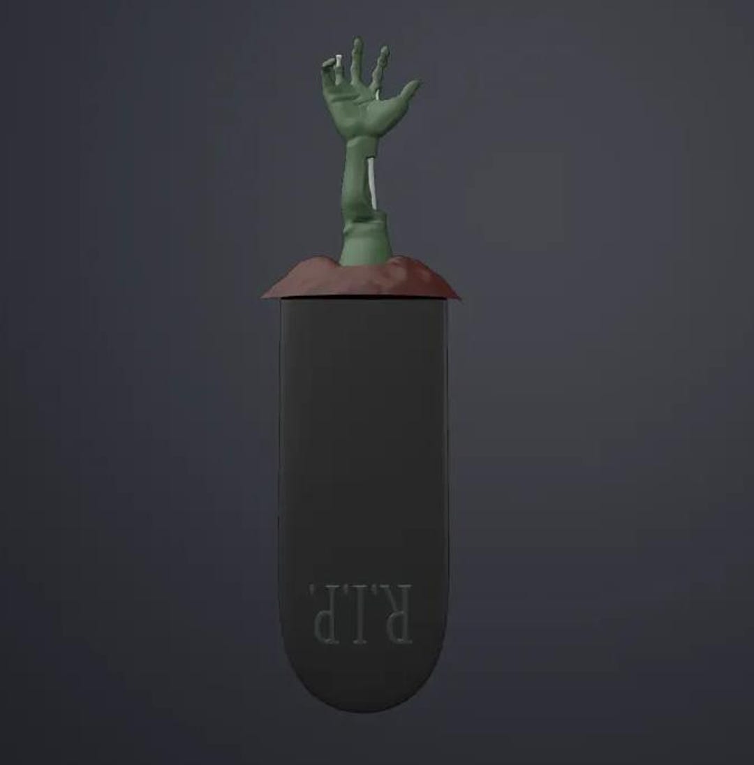 Zombie Hand Bookmark STL File for 3D Printing - Etsy