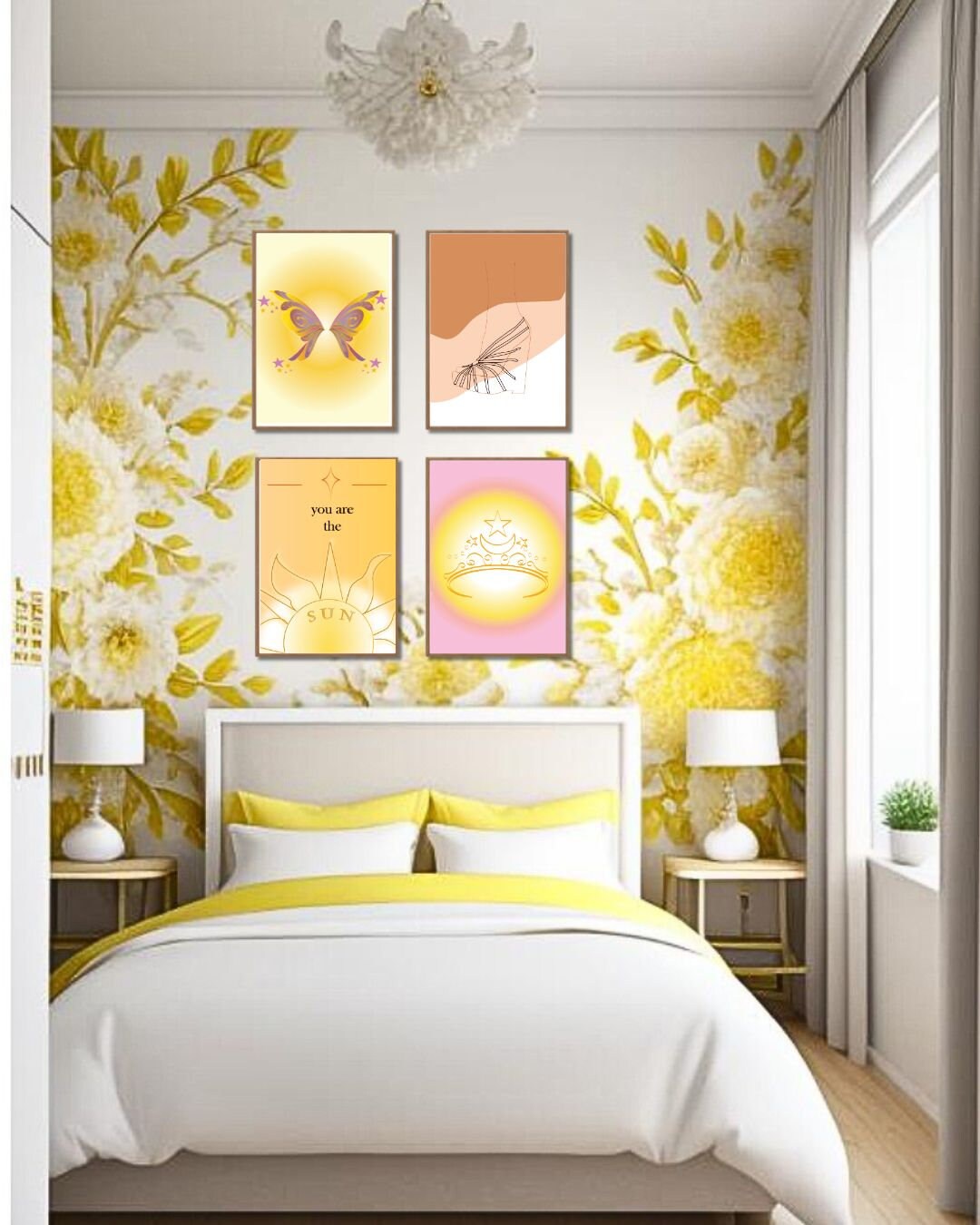 Stella From Winx Club Printable Wall Art Set of 4 | Yellow & Gold Cute ...