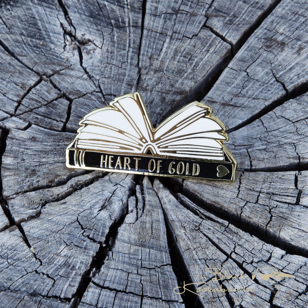 Heart of Gold Book Trope Hard Enamel Pin for Book Lovers - Etsy