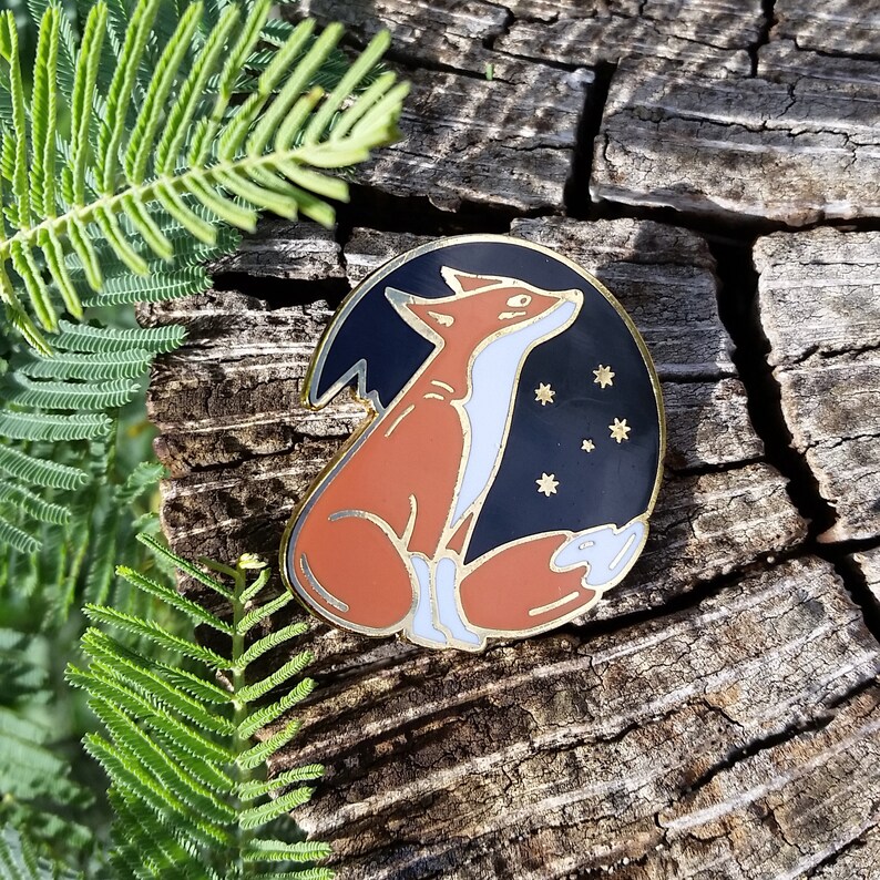 Southern Cross Fox Stars Hard Enamel Pin - C GRADE PINS - Etsy