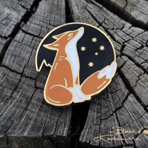 Starry Fox Hard Enamel Pin - Etsy