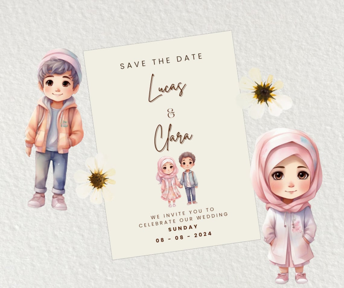 Watercolor Hijab Clipart Graphics Bundle Set of 48 Happy Anime Hijabi ...