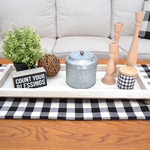 Long Rustic Table Tray With Feet Coffee Table Decor Coffee Bar ...