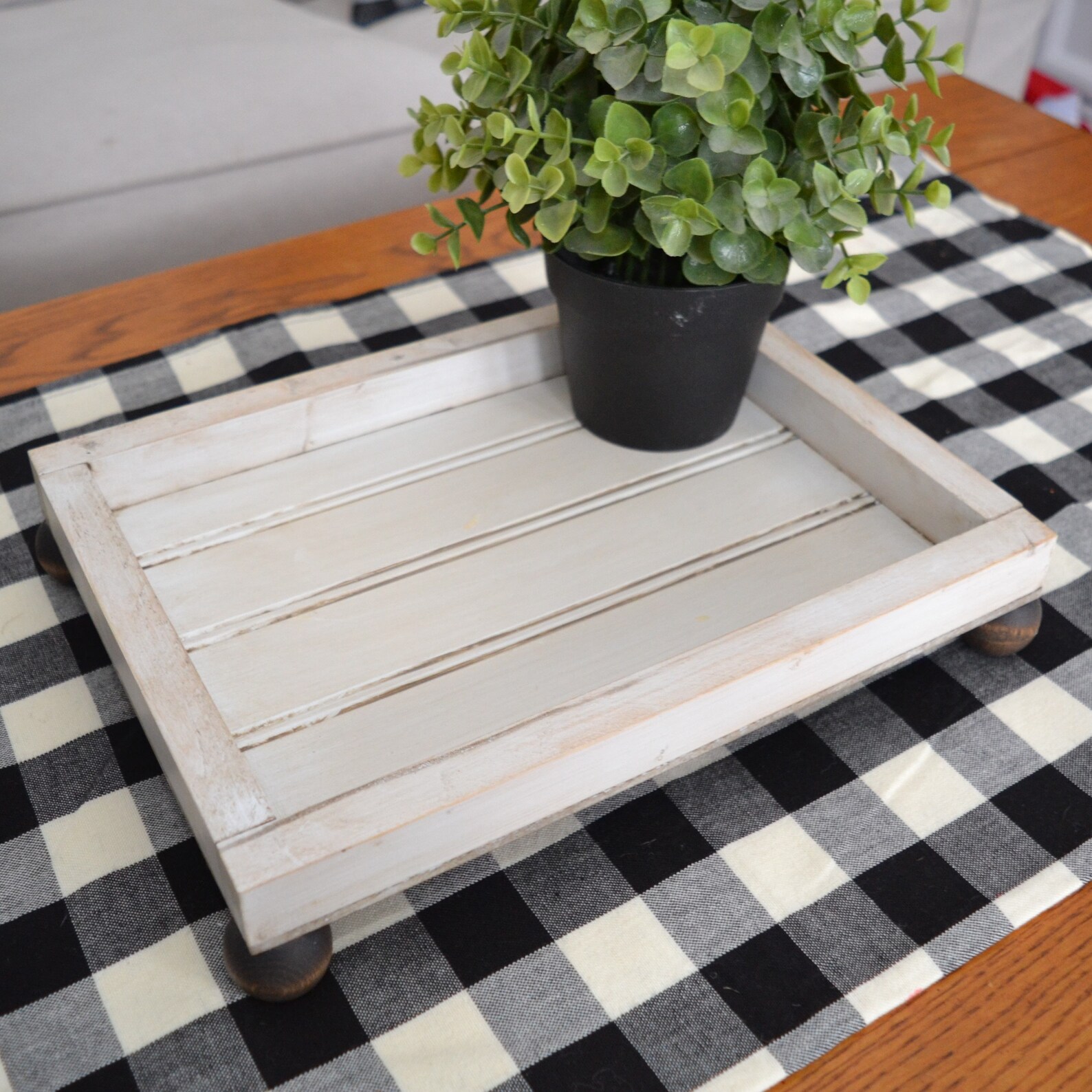 Mid Size Rustic Table Tray With Feet Coffee Table Decor Coffee - Etsy