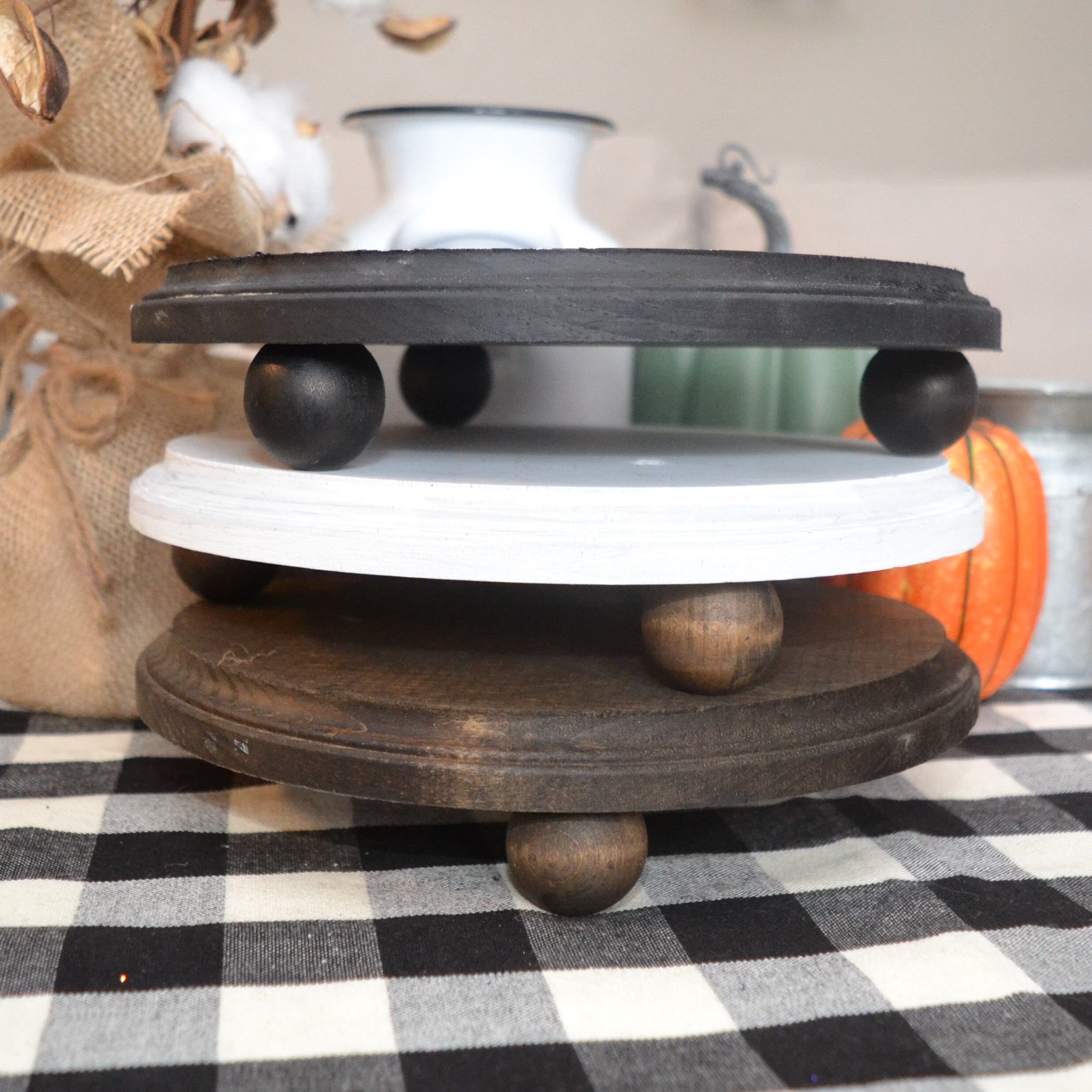 8.5 Inch Round Riser-farmhouse Riser - Pedestal - Handmade Kitchen ...