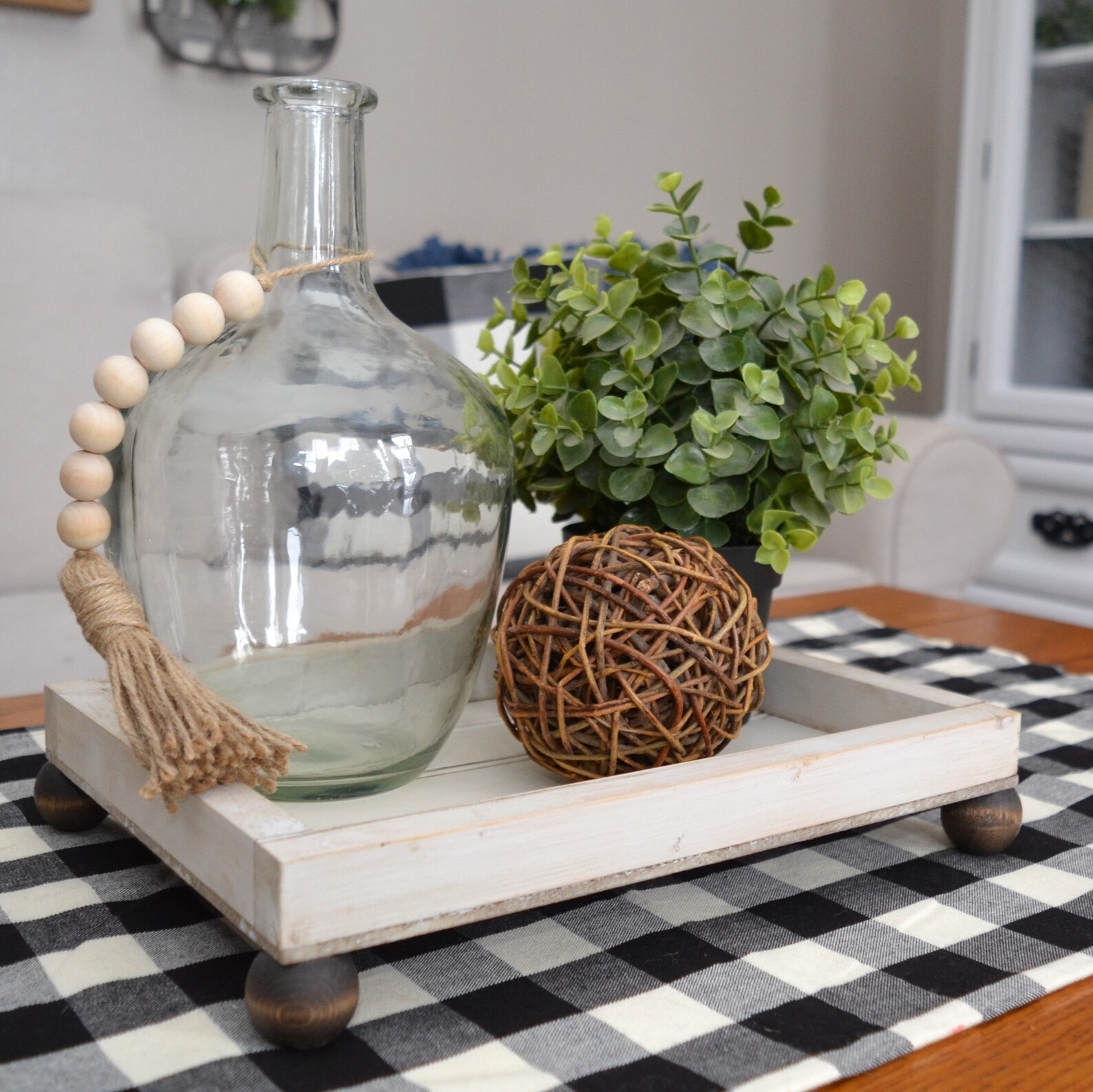 Mid Size Rustic Table Tray With Feet Coffee Table Decor Coffee - Etsy