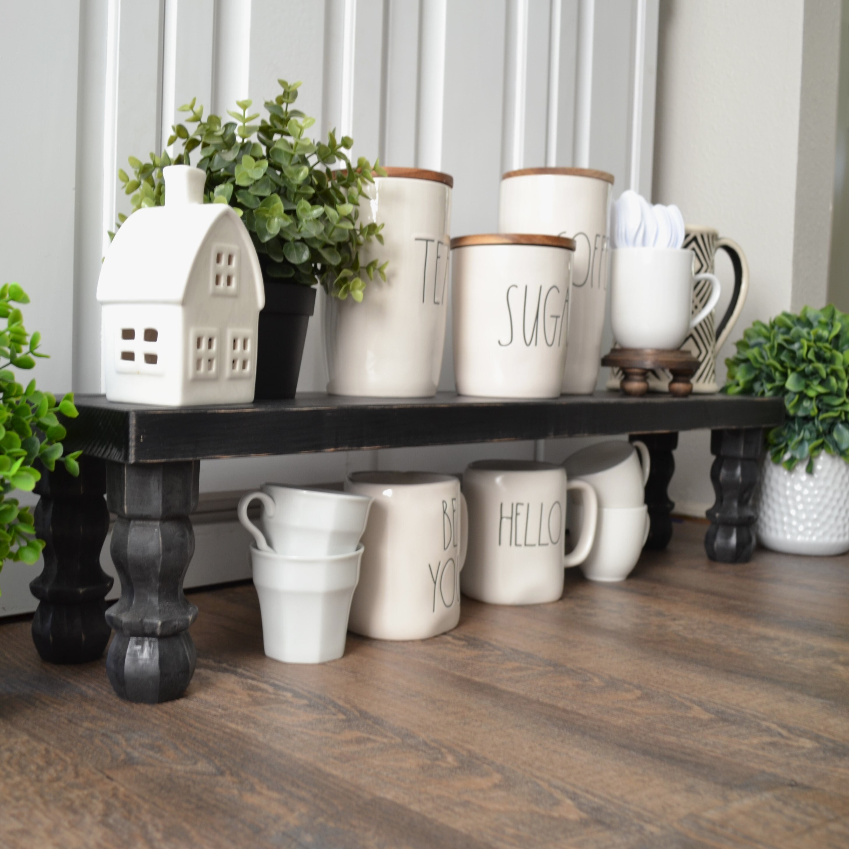 Large Farmhouse Riser - Black - Farmhouse Pedestal - Rae Dunn Display ...