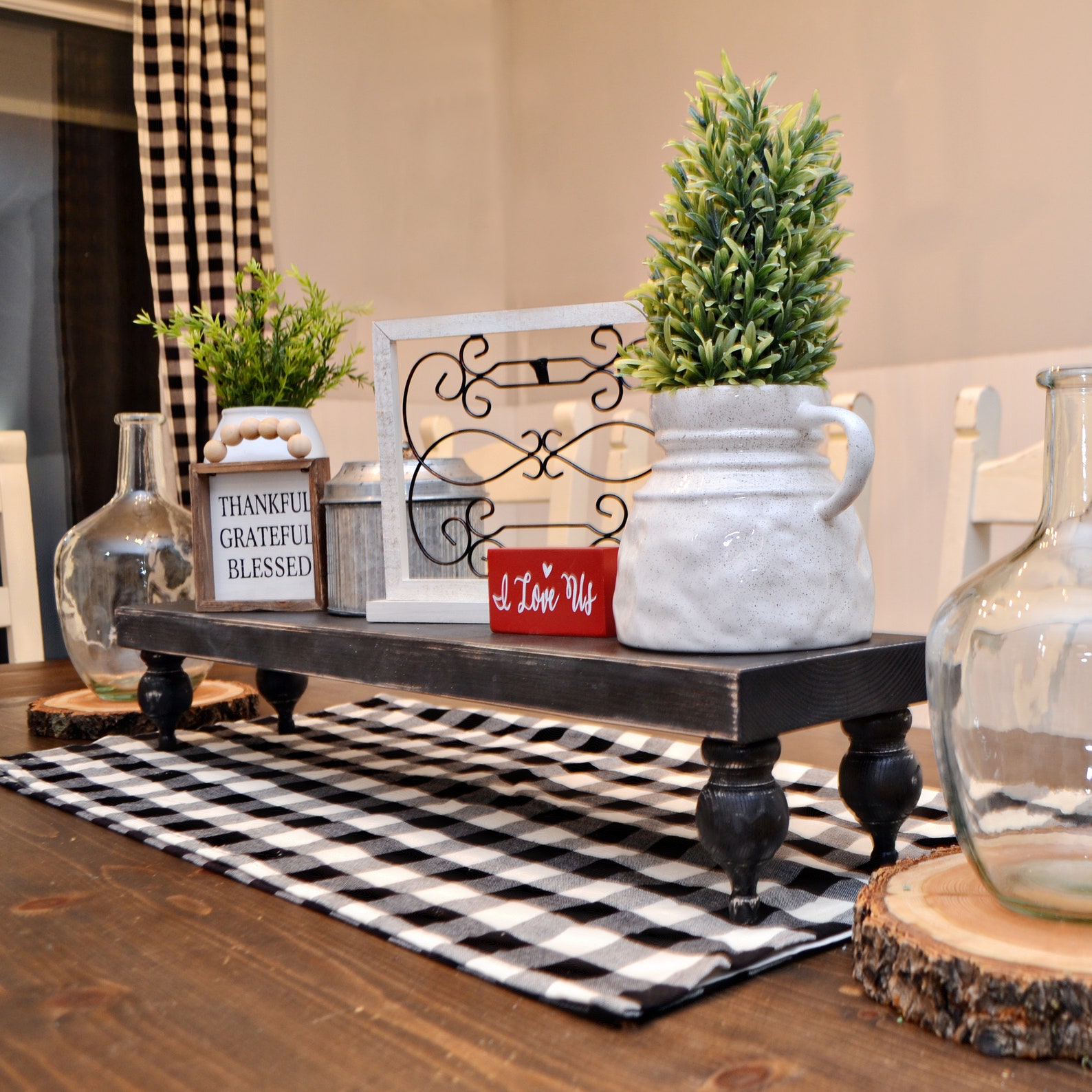 Large Farmhouse Tabletop Pedestal Riser - Etsy