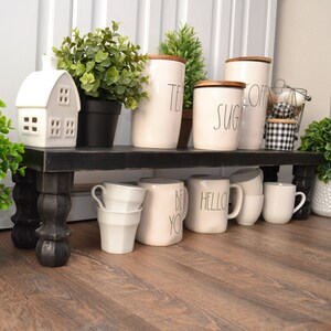 Large Farmhouse Riser - Black - Farmhouse Pedestal - Rae Dunn Display ...