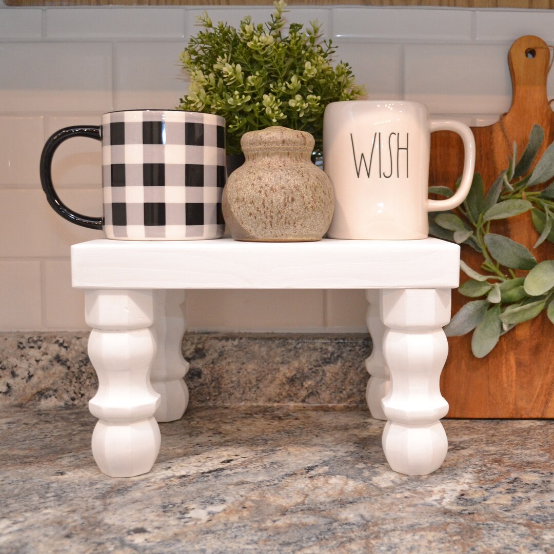 Large Farmhouse Riser - All White - Farmhouse Pedestal - Rae Dunn ...