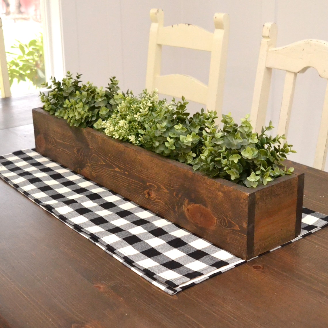 Farmhouse Table Box Centerpiece Handmade Rustic Decor - Etsy