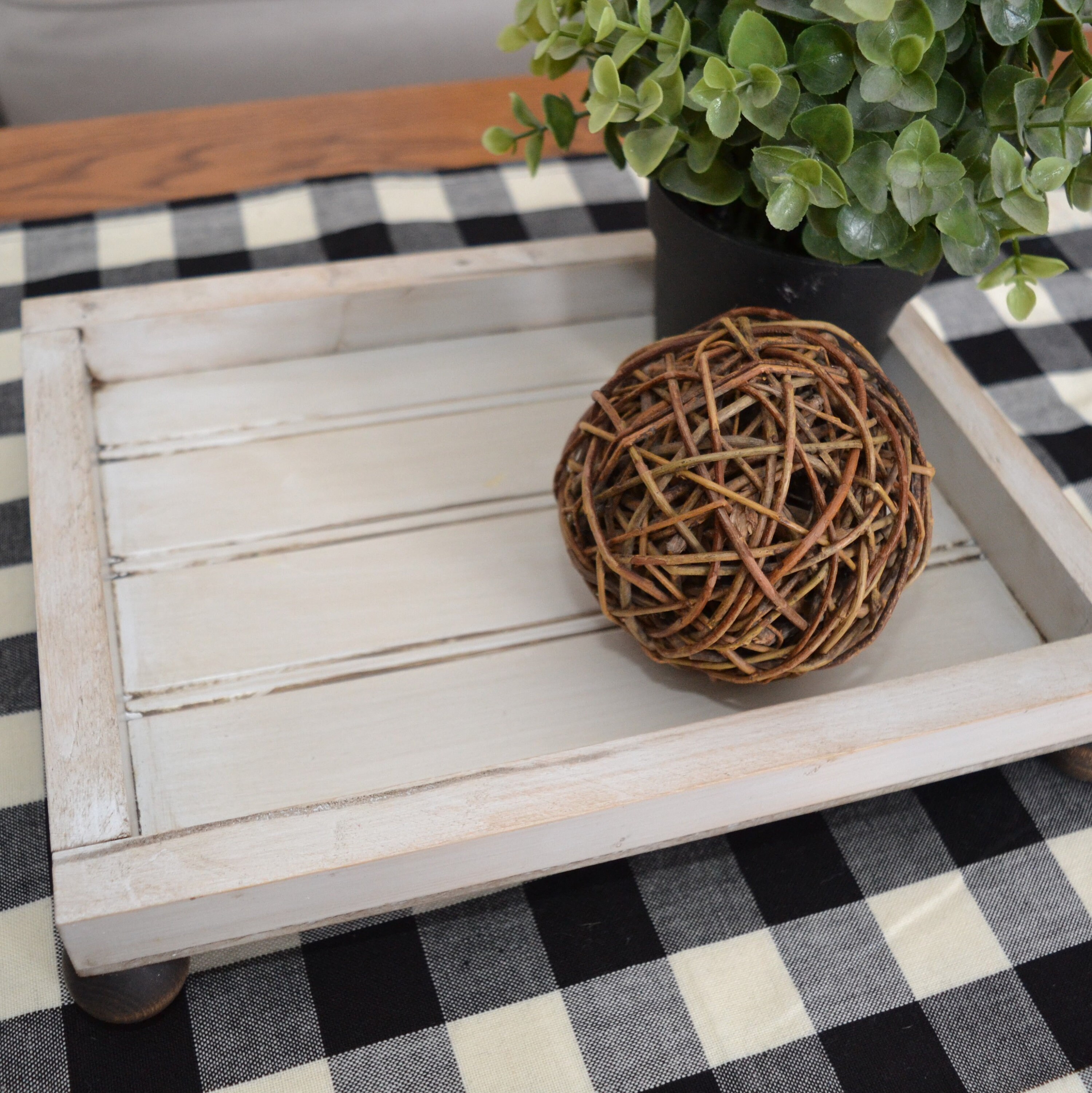 Mid Size Rustic Table Tray With Feet Coffee Table Decor Coffee - Etsy