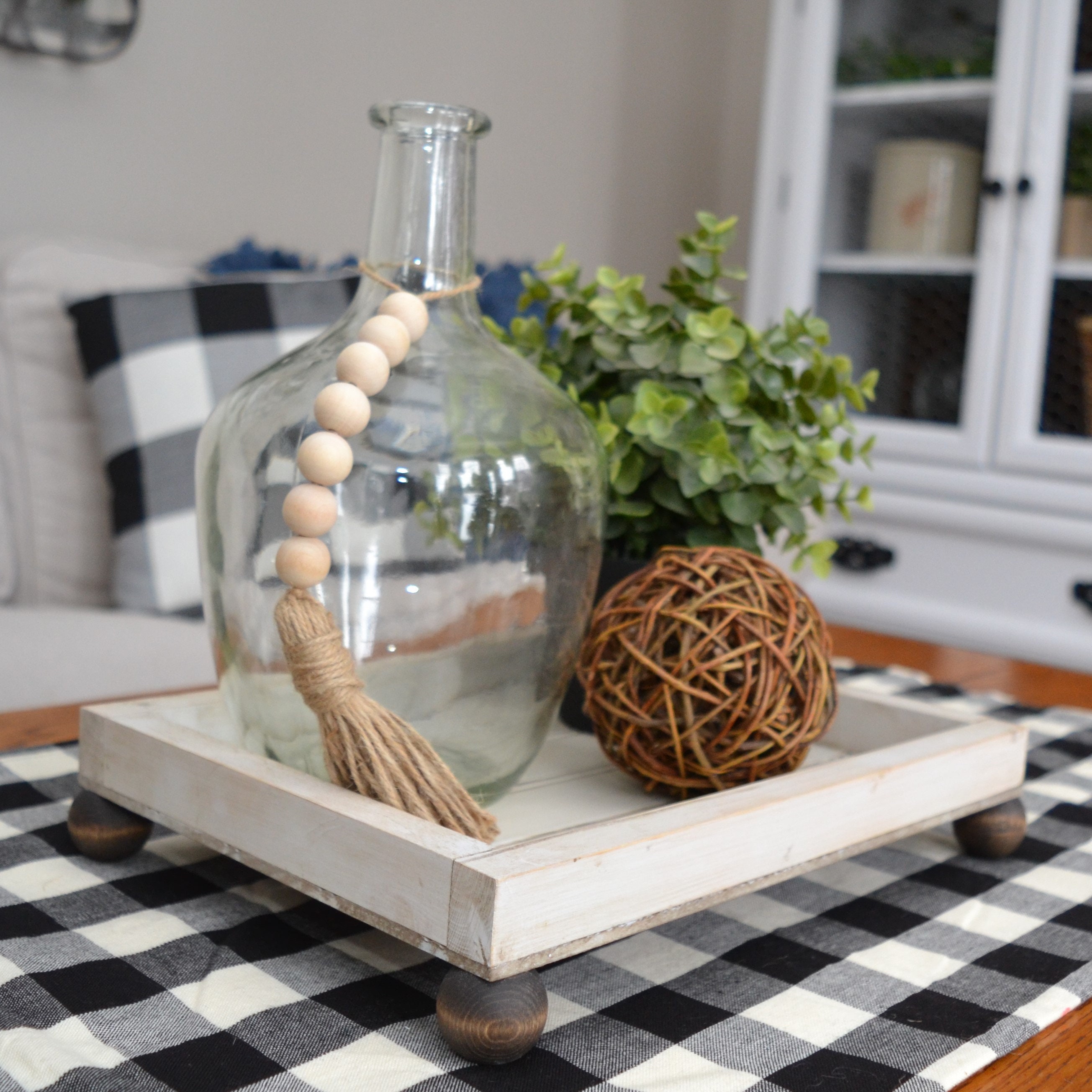 Mid Size Rustic Table Tray With Feet Coffee Table Decor Coffee - Etsy