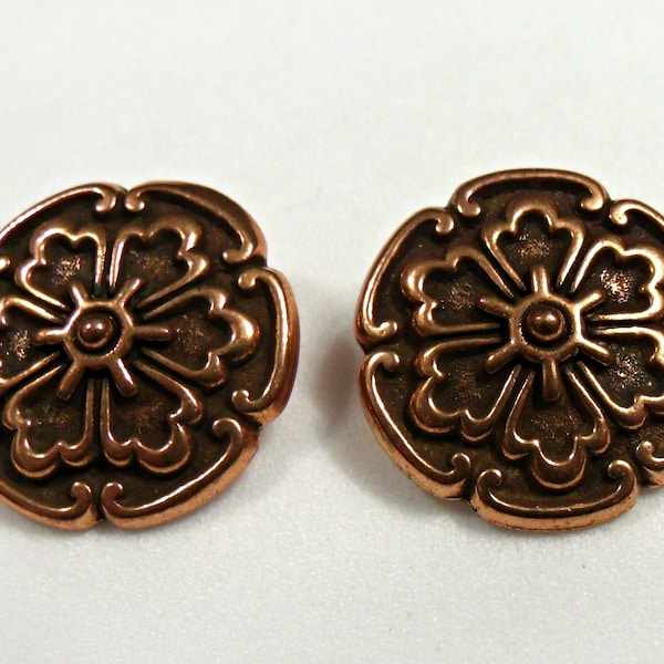 Large Floral Buttons - Etsy