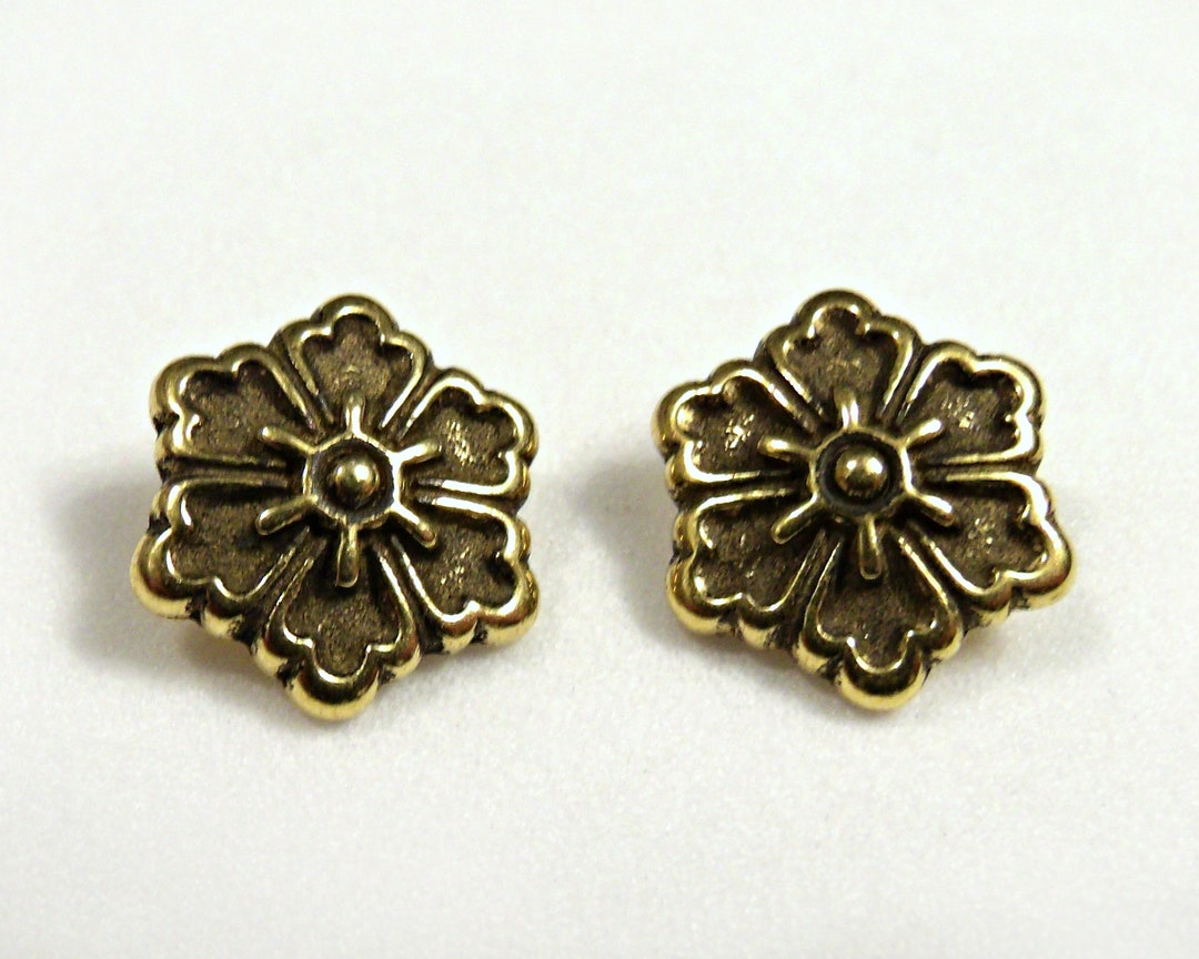 Small Floral Rosette Shank Buttons, 1/4" in Choice of Colors - Etsy