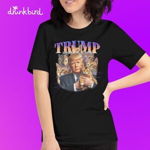 TRUMP 2024 Save Our Kitties Funny Cats Hilarious 80s Portrait Retro ...