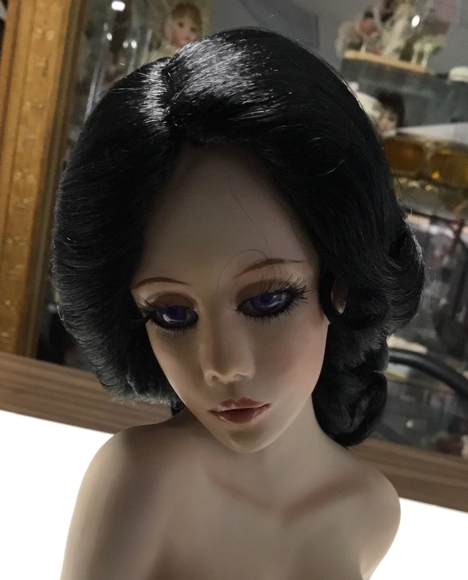 Vintage Black Doll Wig Kemper Isabel Black Hair 9.5 Doll - Etsy