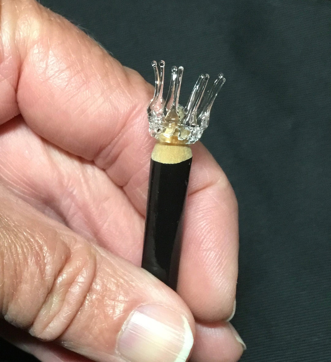 1/4 Inch Miniature Handmade Blown Glass Crown-miniature Doll Crown for ...