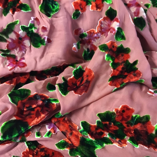 Burnout Velvet Fabric - Etsy