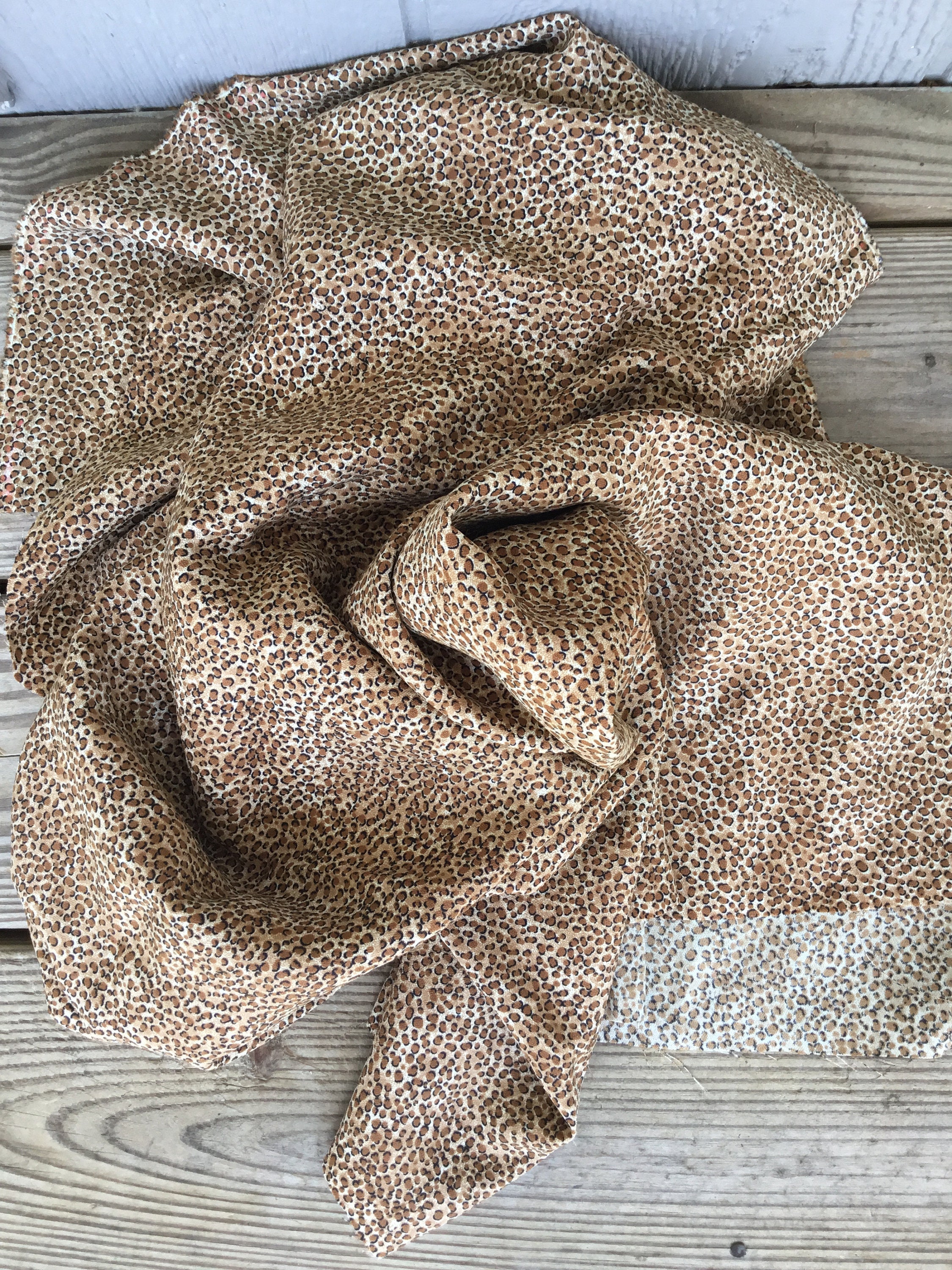 Vintage Tiny Leopard Print Fabric Polyester Type Fabric-by the Yard ...